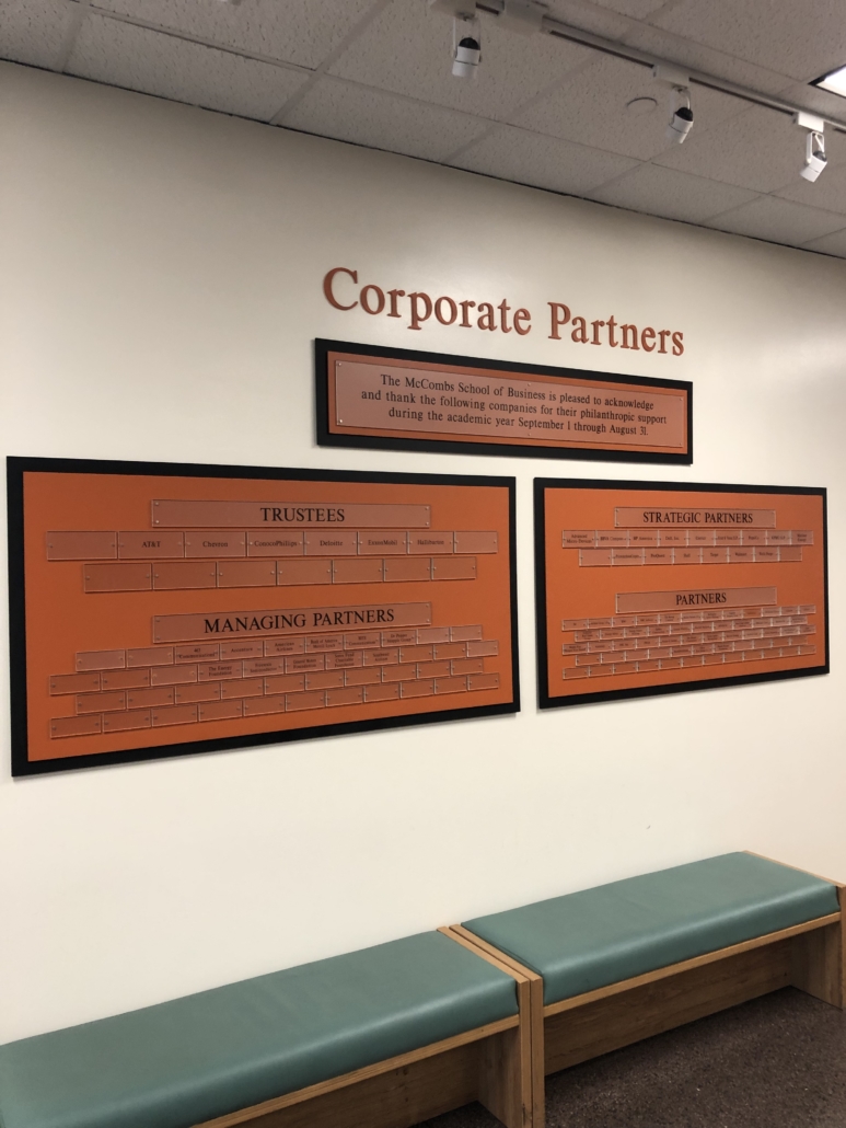 Donor Displays, Room Naming, and Area Naming – Campbell’s Signs of Texas
