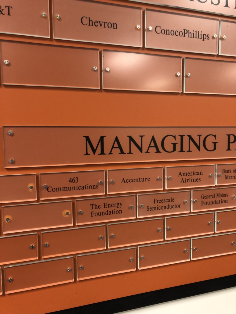 Donor Displays, Room Naming, and Area Naming – Campbell’s Signs of Texas