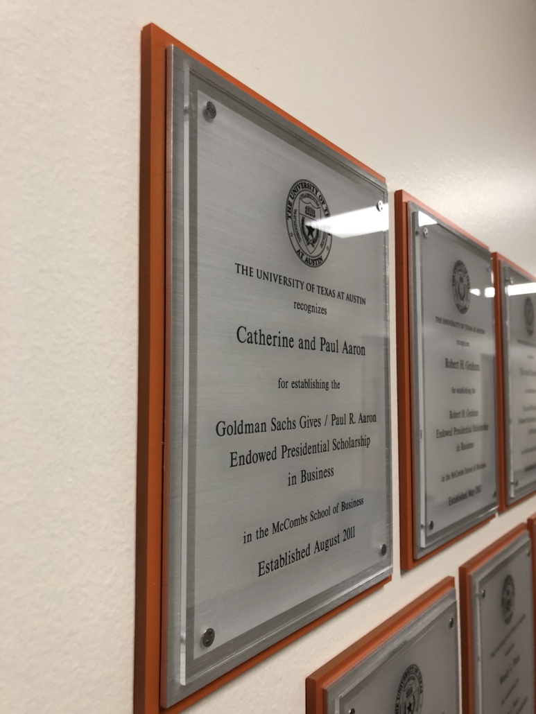 Donor Displays, Room Naming, and Area Naming – Campbell’s Signs of Texas